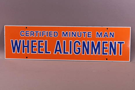 Bear Wheel Alignment Porcelain Sign