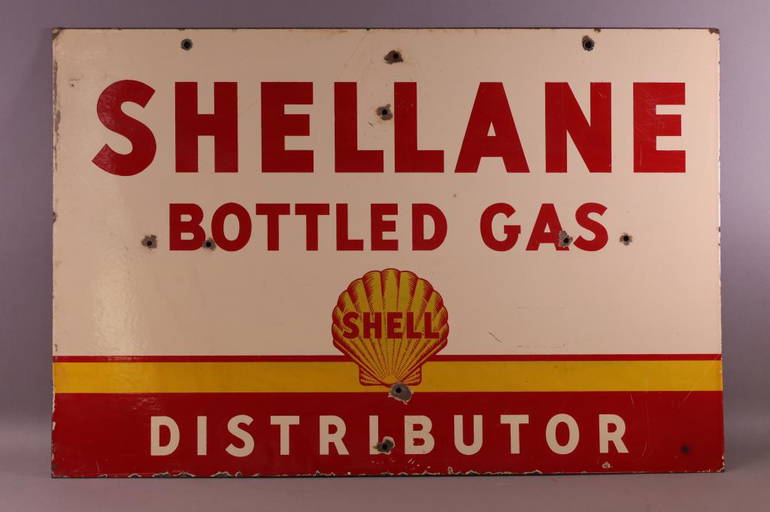 SHELLANE BOTTLED GAS W/ LOGO PORCELAIN SIGN (#0100) on Sep 17, 2022 ...