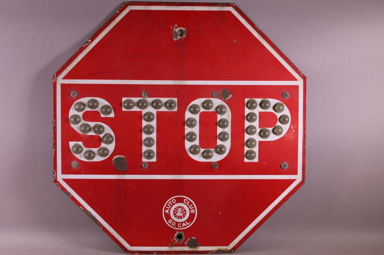 Aaa Southern California Stop Sign W/ Jewels