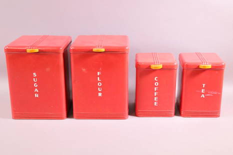 Vintage Metal Canister Set
