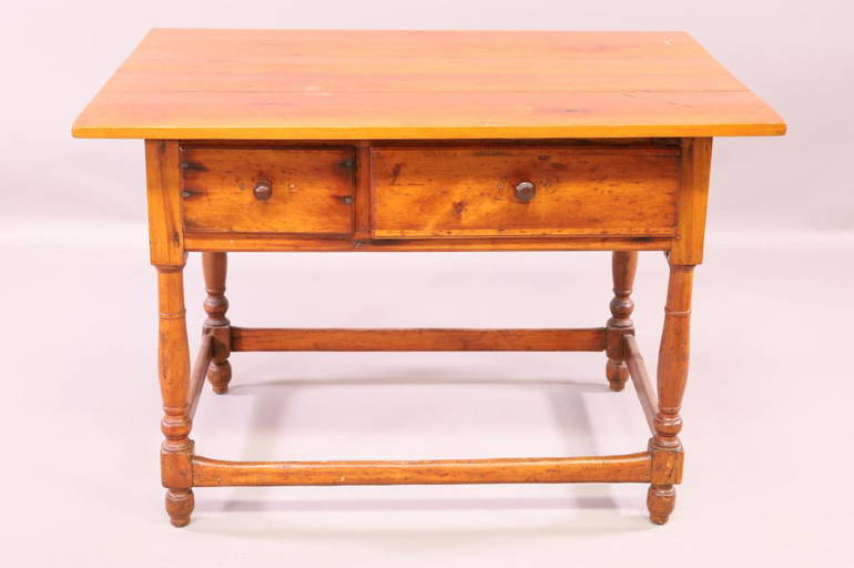 PRIMITIVE PINE KITCHEN TABLE (#0077) on Oct 08, 2022 | Redlands Antique Auction in CA