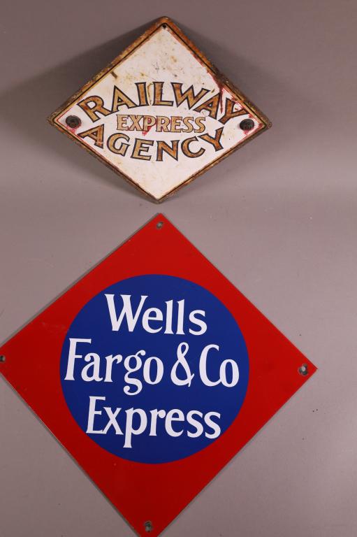 2 Railway Express Signs