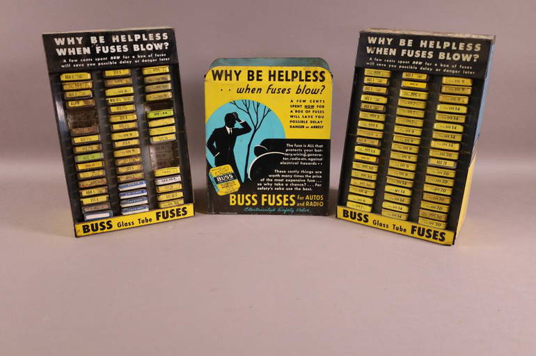 3 BUSS FUSE DISPLAYS - Nov 12, 2022 | Redlands Antique Auction in CA