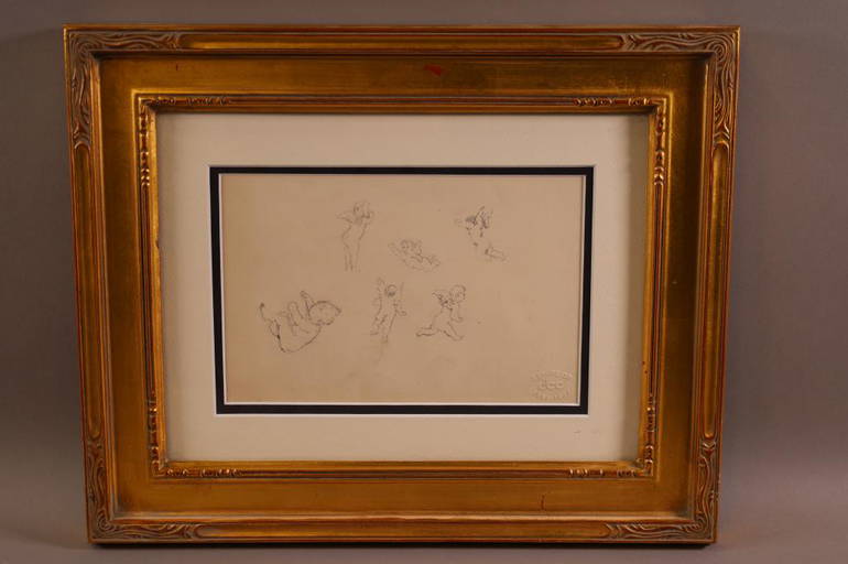 PUTTI DRAWING (#0109) on Dec 10, 2022 | Redlands Antique Auction in CA