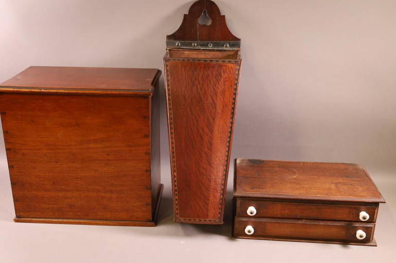 3 ANTIQUE BOXES (#0454) on Dec 10, 2022 | Redlands Antique Auction in CA