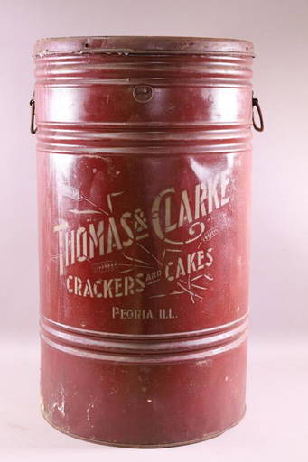 THOMAS AND CLARKE CRACKERS AND CAKES BIN (#0071) on Feb 25, 2023 | Redlands Antique Auction in CA