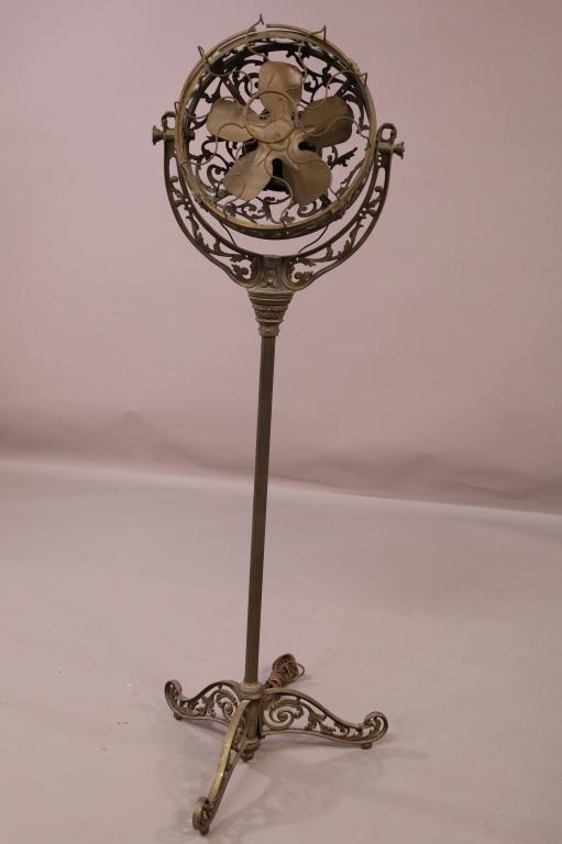 Antique Luminaire Funeral Parlor Light Up Fan