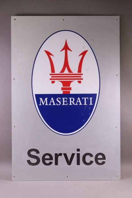 MASERATI SERVICE SIGN - Feb 25, 2023 | Redlands Antique Auction in CA