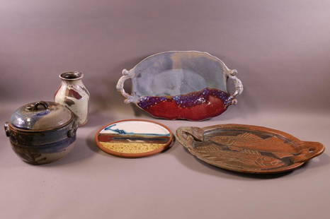 Studio Pottery Five Pieces