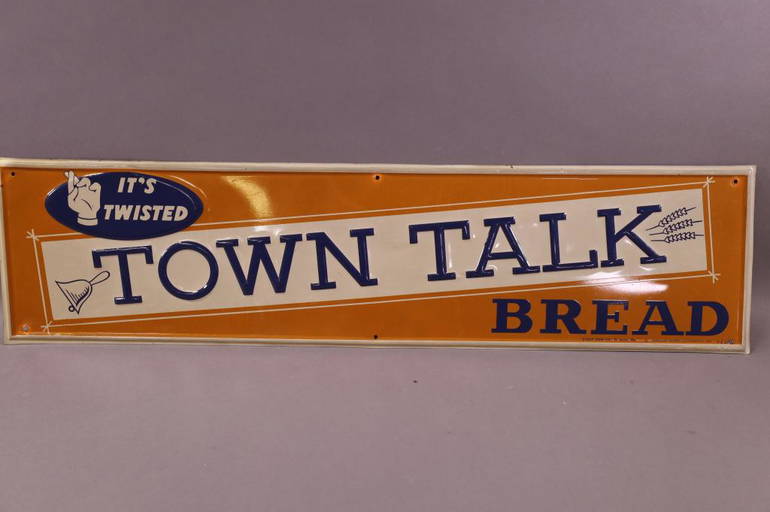 Town Talk Bread Tin Sign