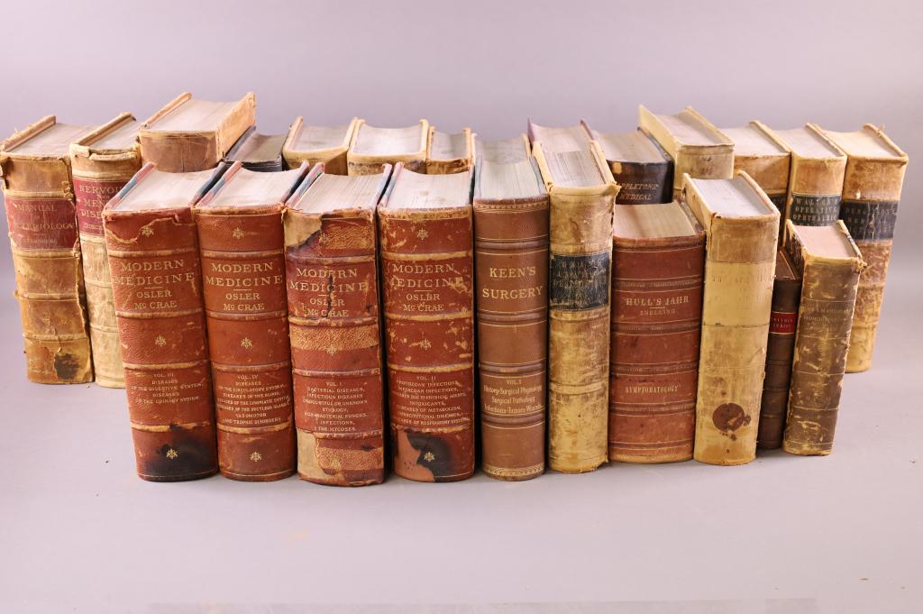 Collection Of Antique Medical Books