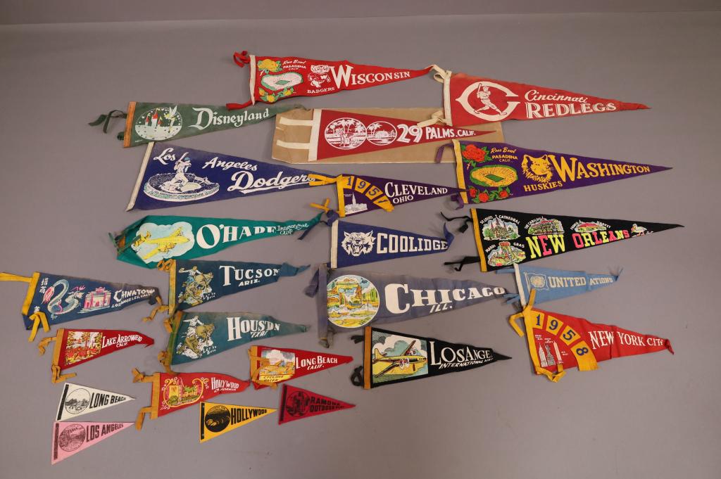 Collection Of Vintage Pennants Auction