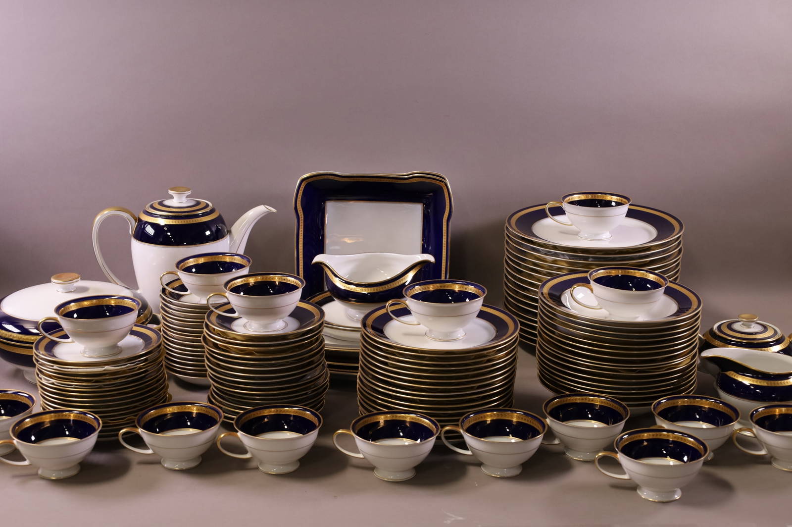 123 Pc. Rosenthal "eminence Cobalt" China Set Auction