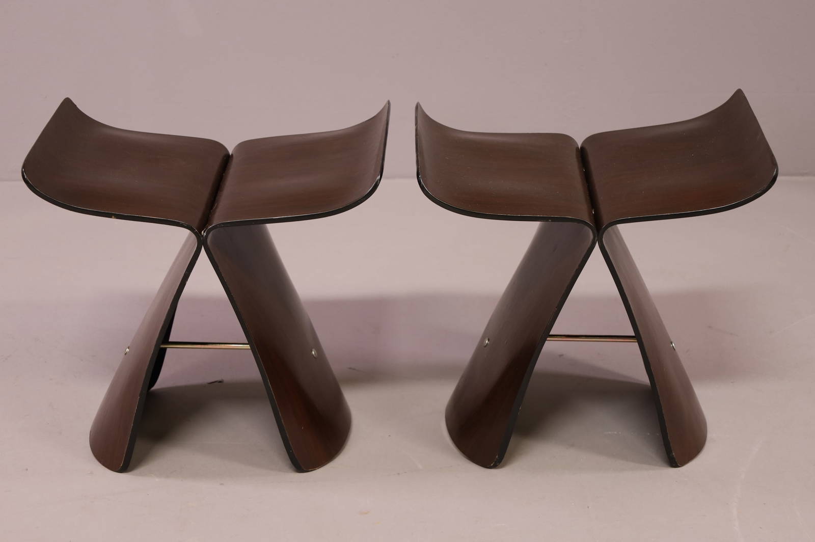 Pair Of Butterfly Stools Auction