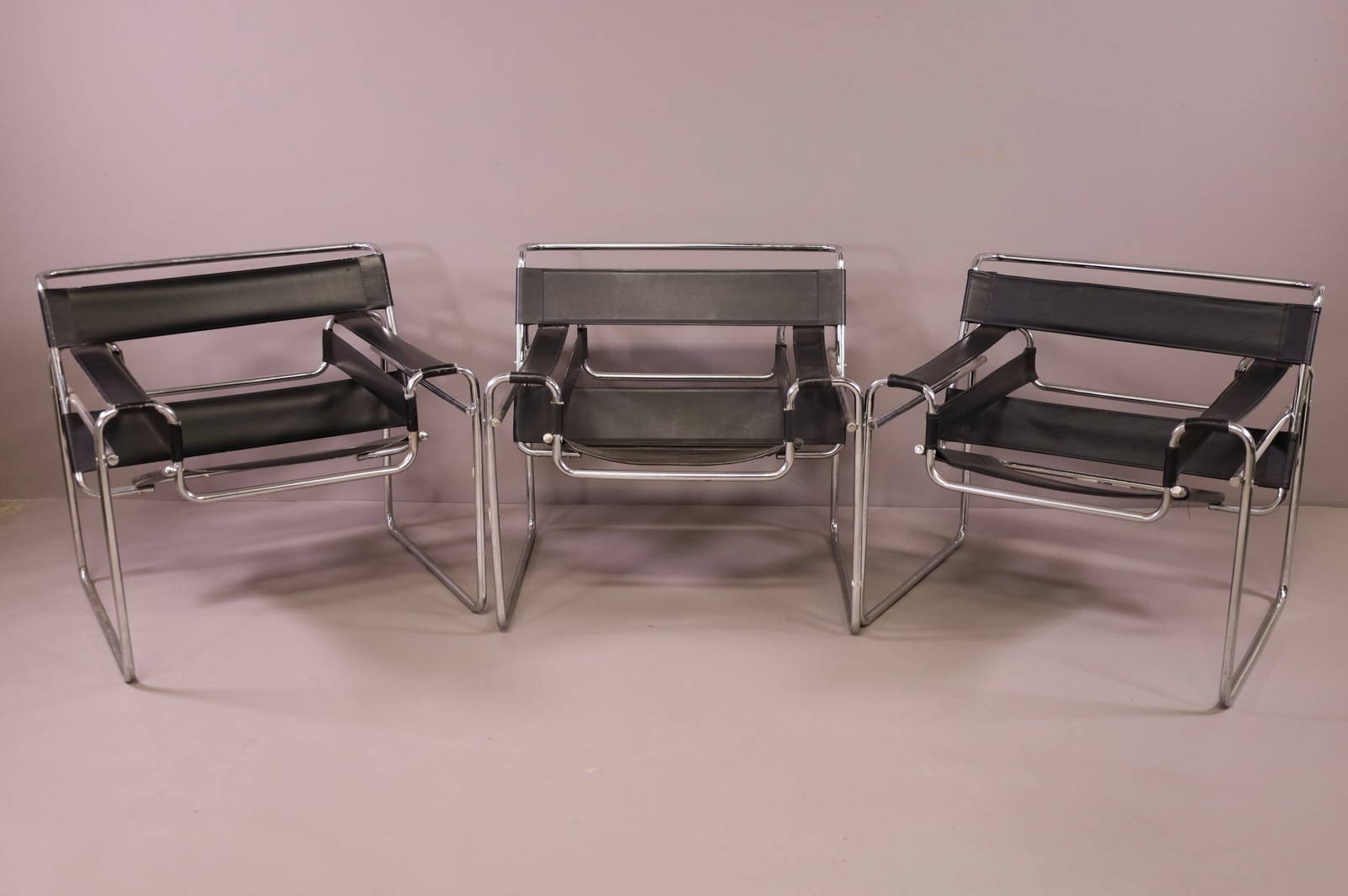 Three Wassily Style Chairs Auction