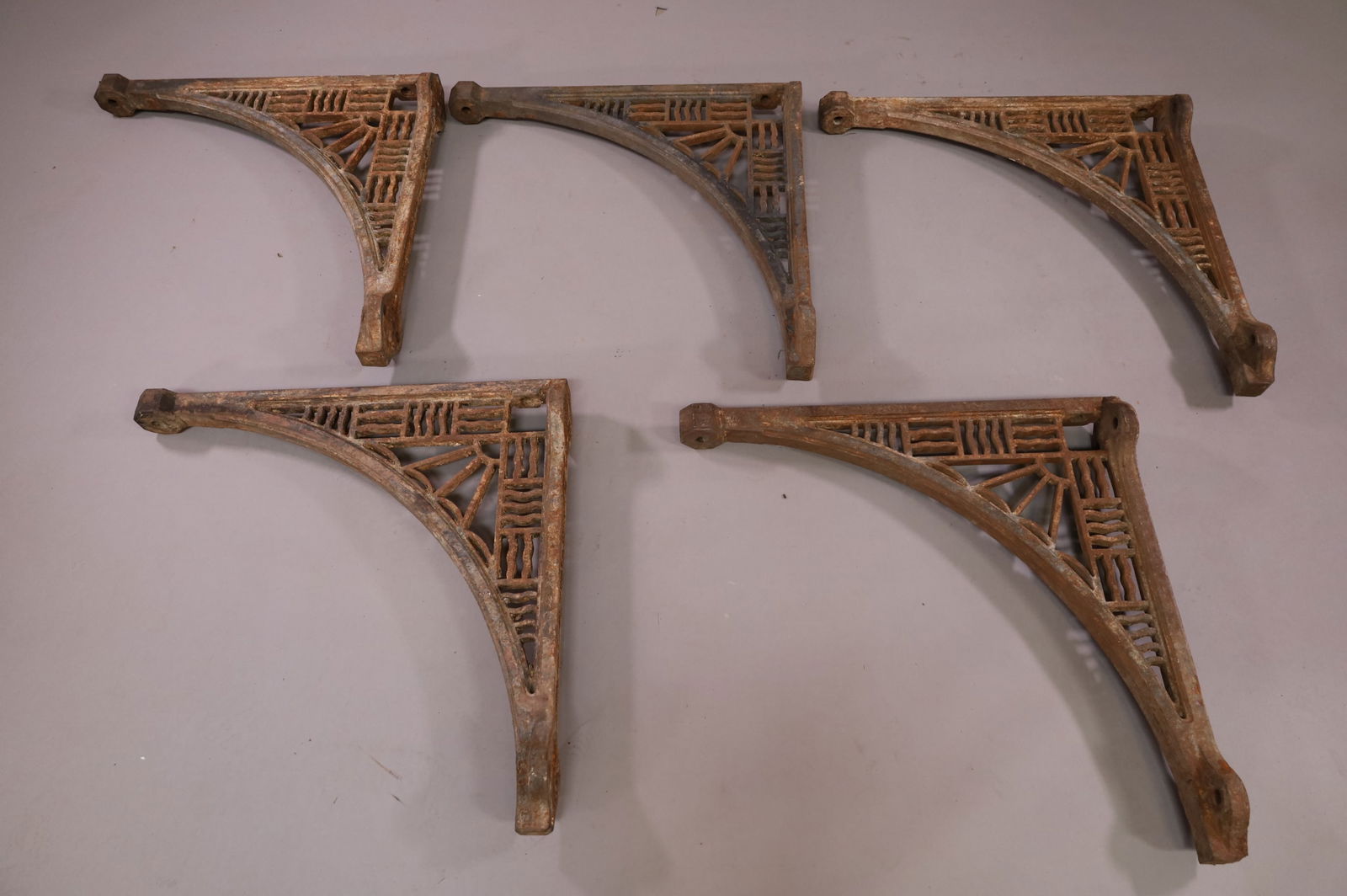 Set Of Five Victorian Cast Iron Corbels Auction