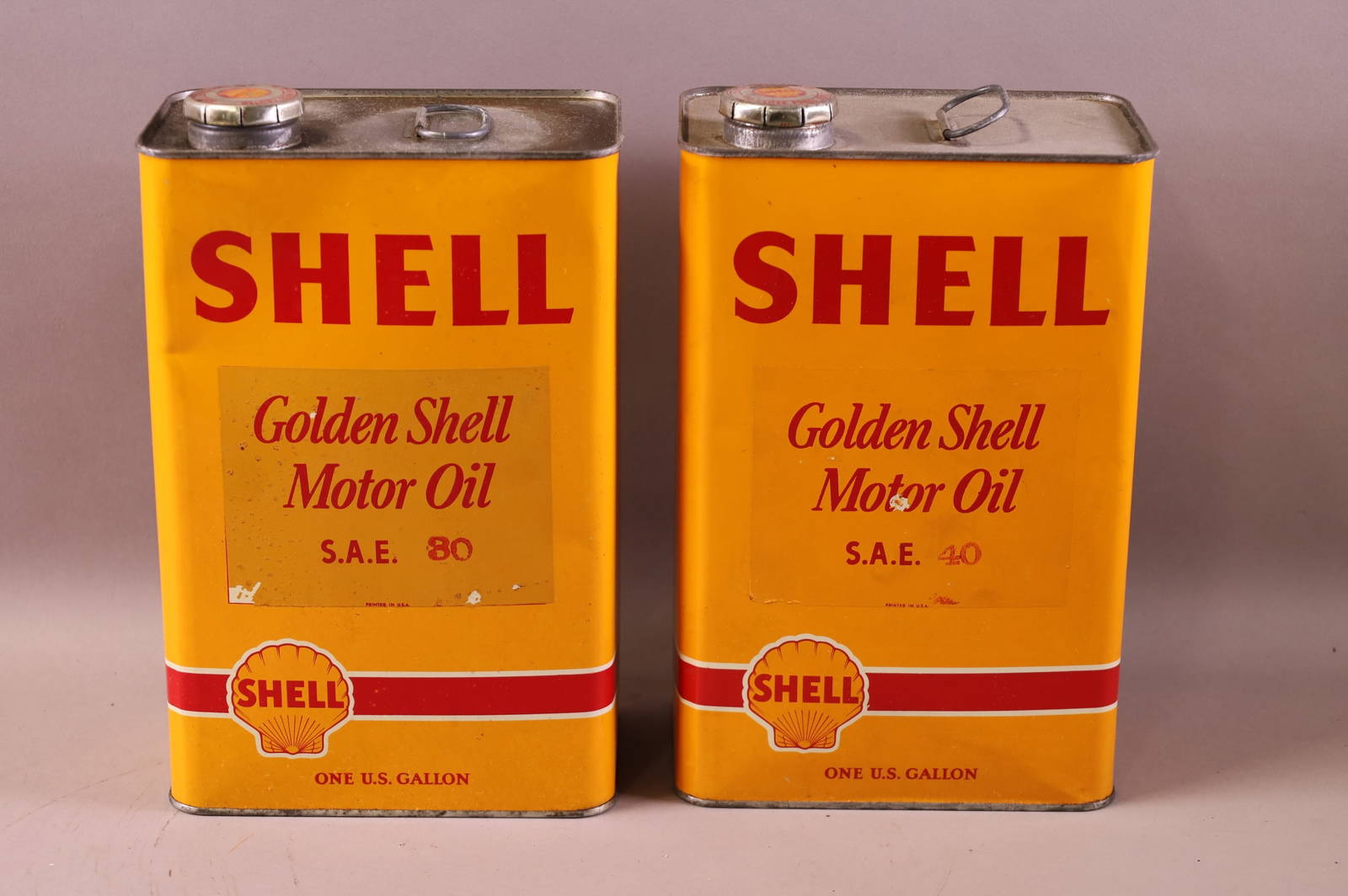 Two Shell Oil Cans Auction