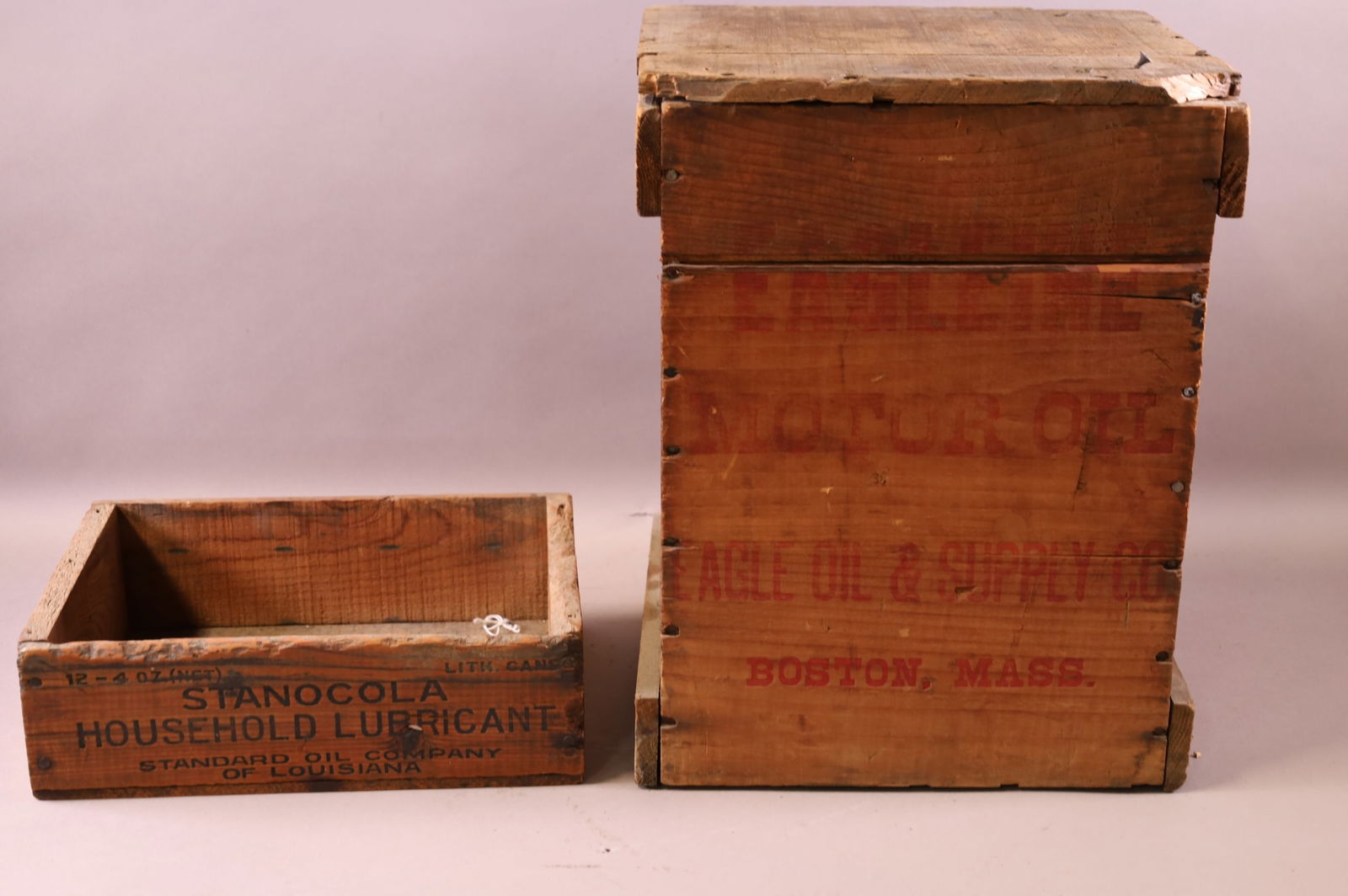 Two Lubricant Crates Auction