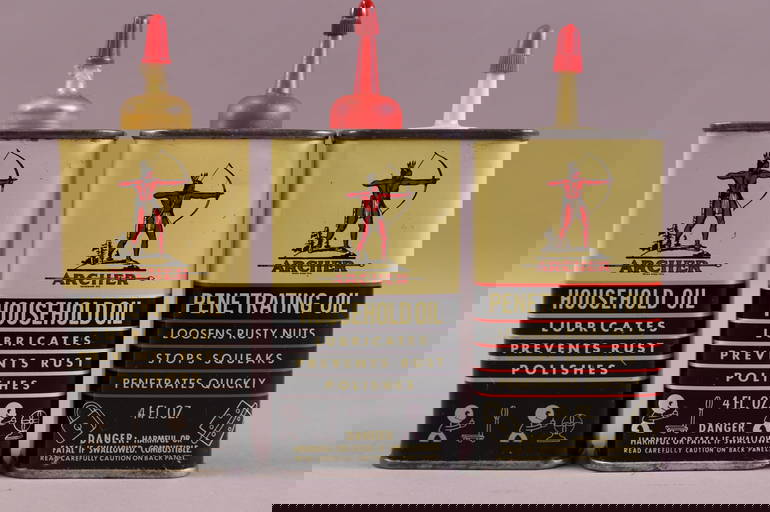 Three Archer Houshold Handy Oil Cans