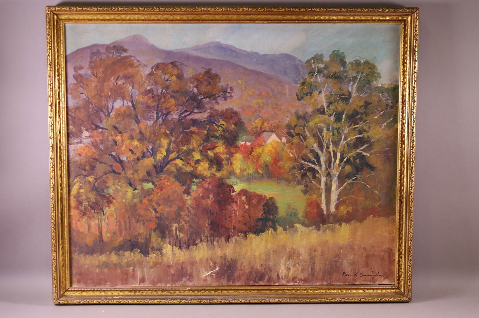 Fern Cunningham Landscape Painting Auction