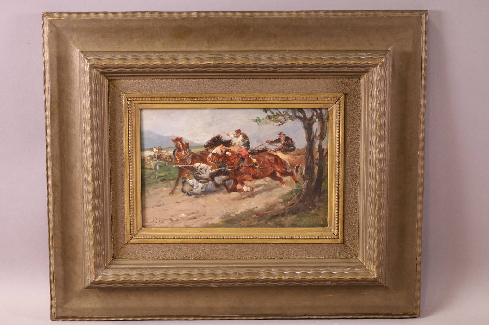 Hunt Scene Painting Auction