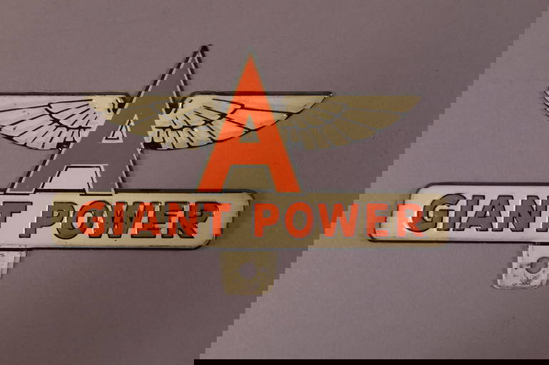 Flying A Tin License Plate Topper