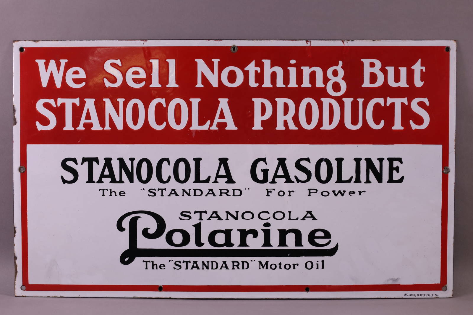 Stanocola Gasoline Porcelain Sign (tac) Auction