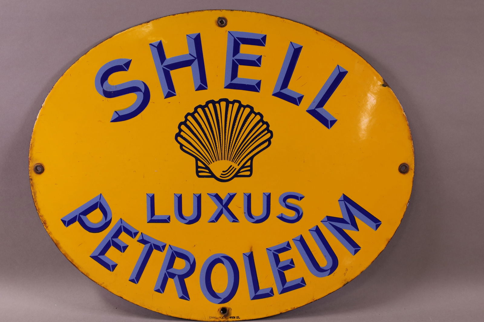 Shell Luxus Petroleum W/logo Porcelain Sign (tac) Auction
