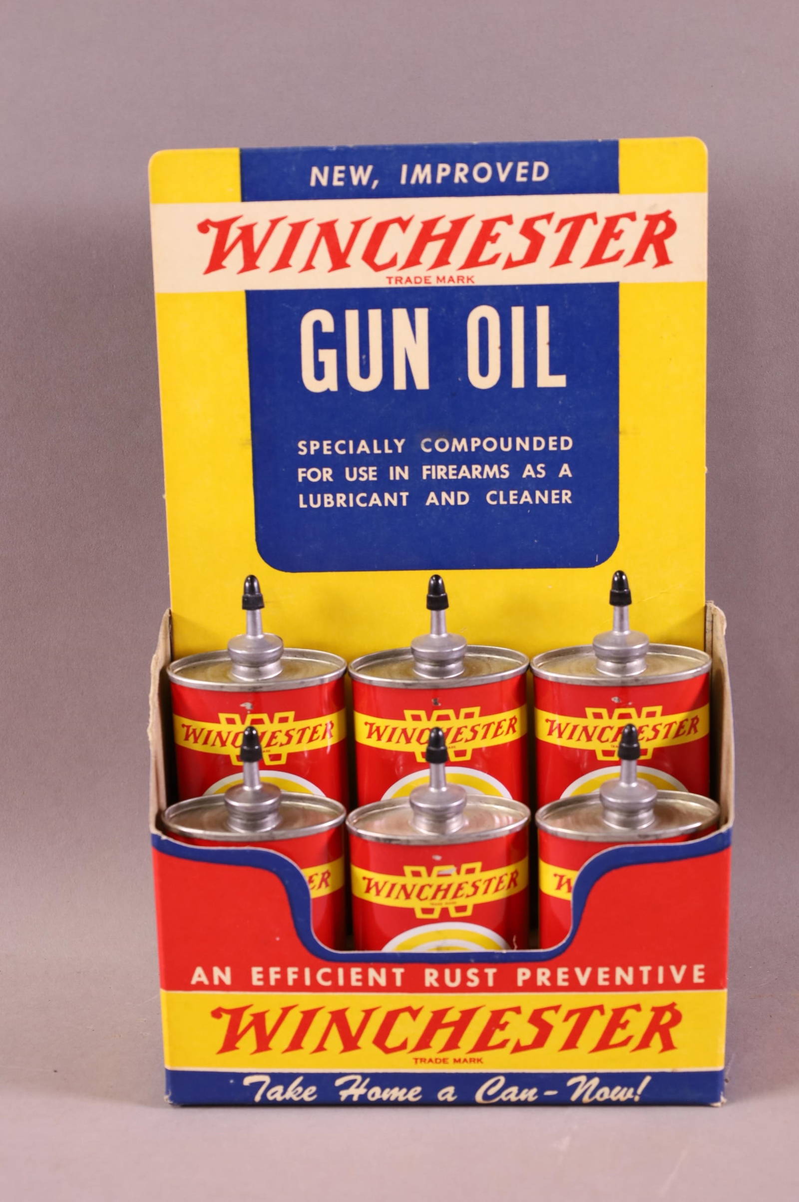 6-winchester Gun Oil Cans Counter-top Display Tac Auction