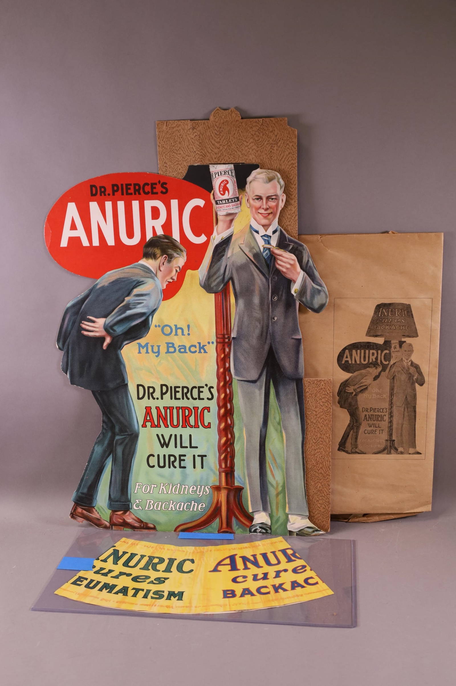 Dr. Pierce's Anuric Lighted Cardboard Display Tac Auction