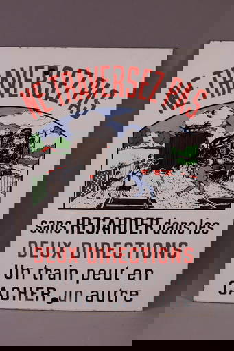 French Railroad Crossing Safely Sign (tac)