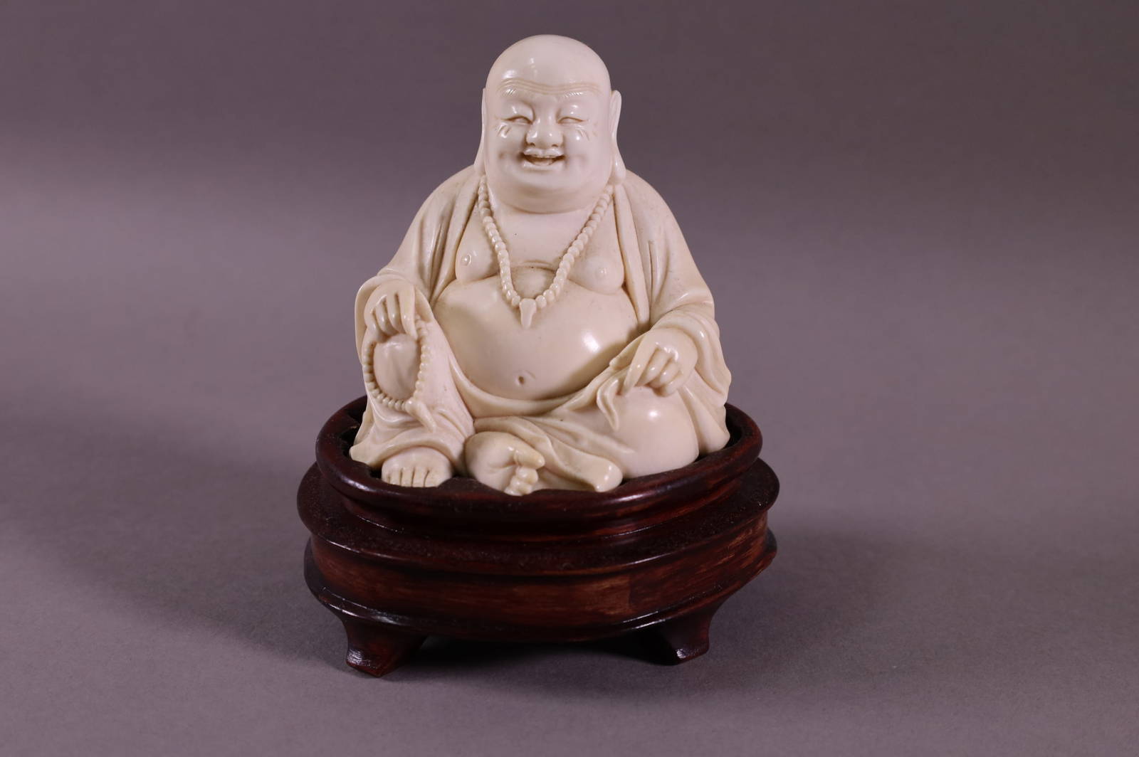 Carved Bone Buddha Figure Auction