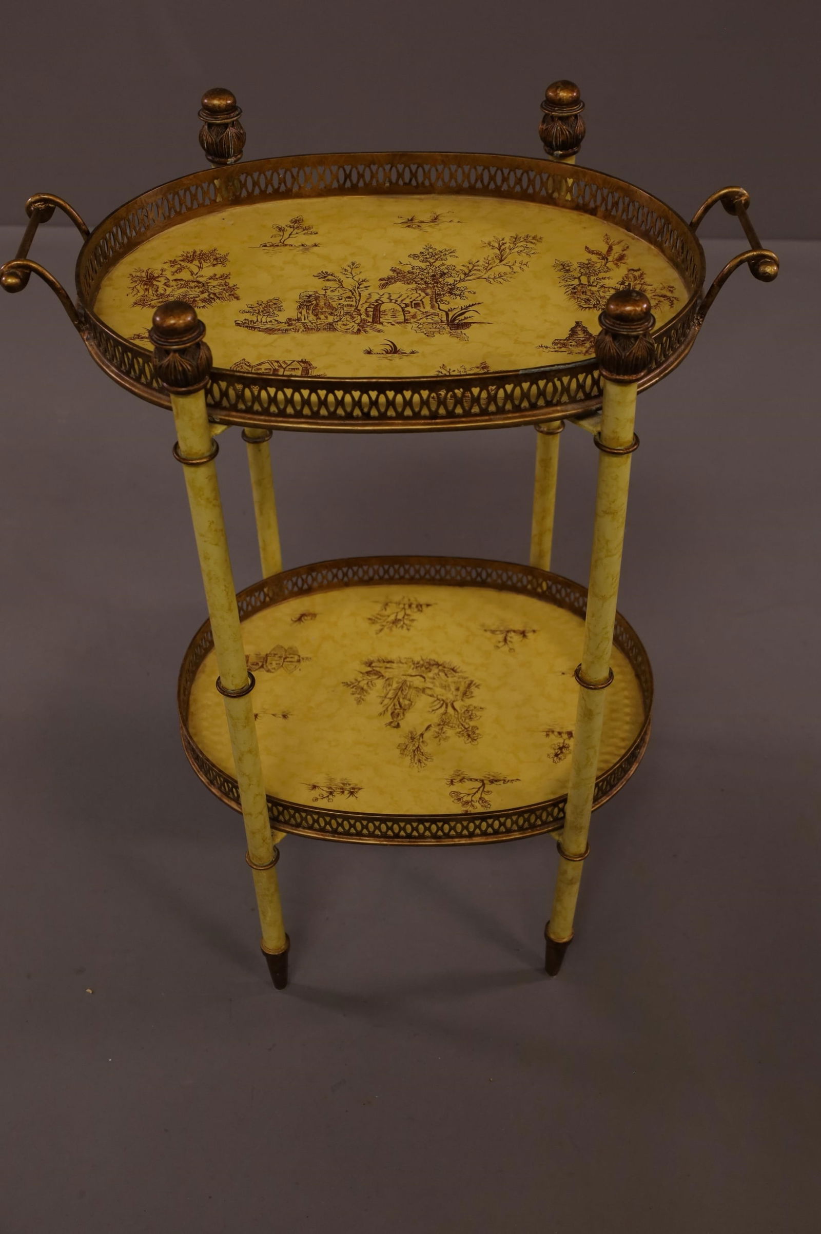 Tole Painted Tray Table Auction