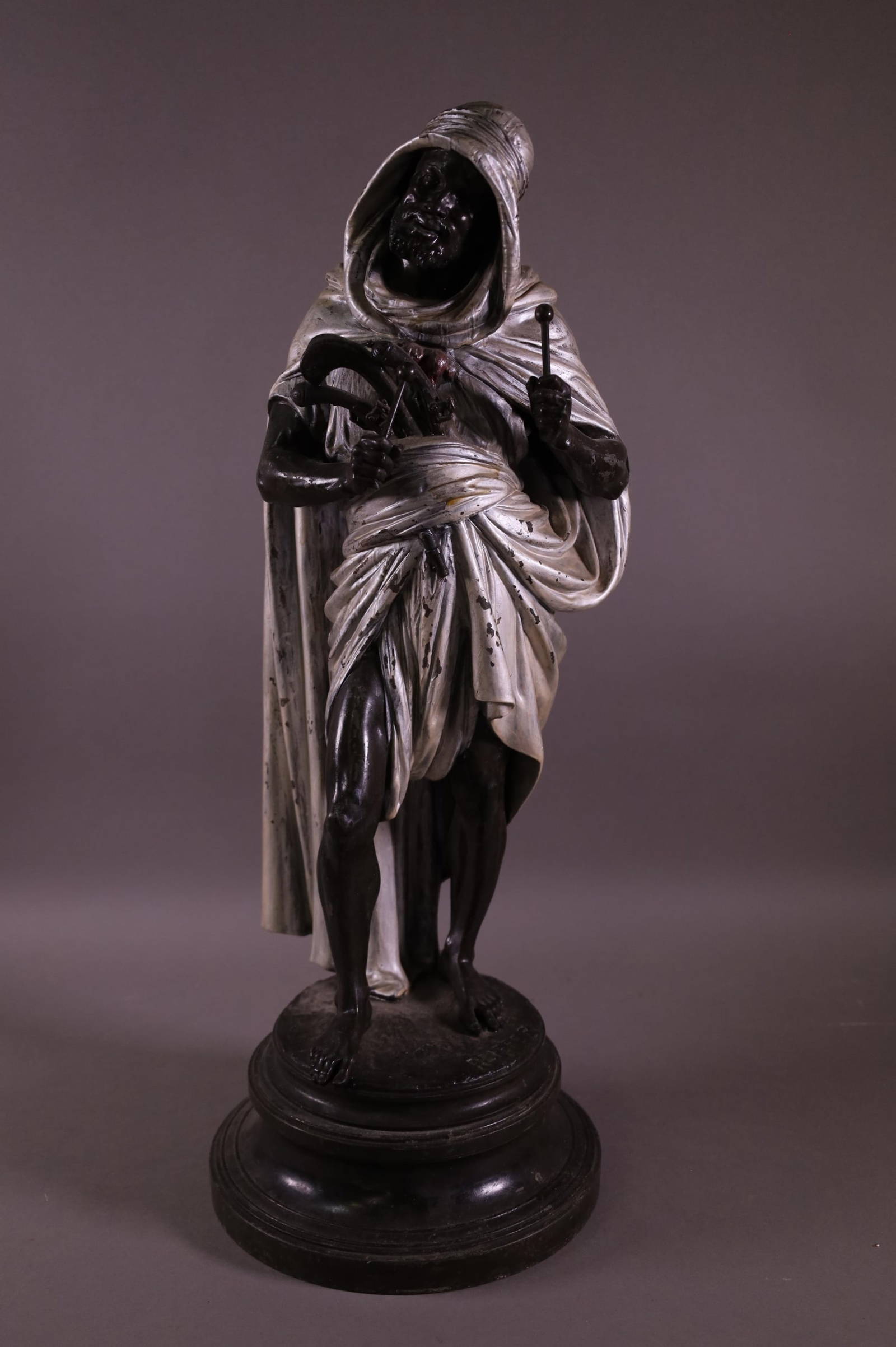 Antique Cast Metal Arabian Statue Auction