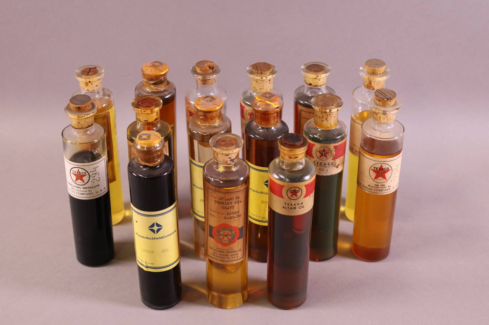 15 Salesman Sample Oil Bottles Auction