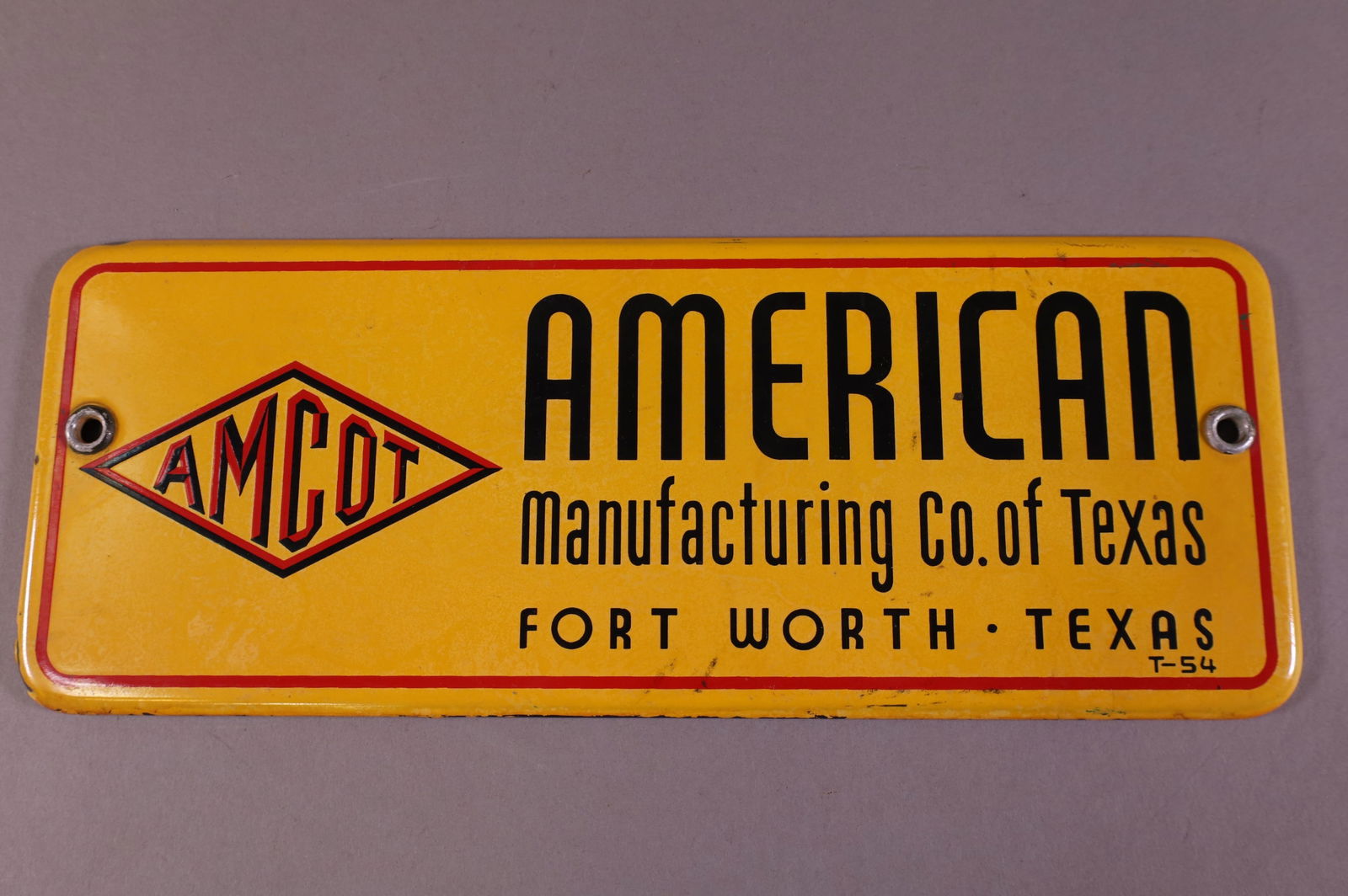 Amcot American Porcelain Fence Sign