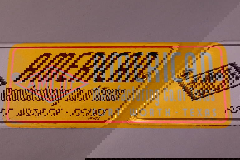 Amcot American Porcelain Fence Sign