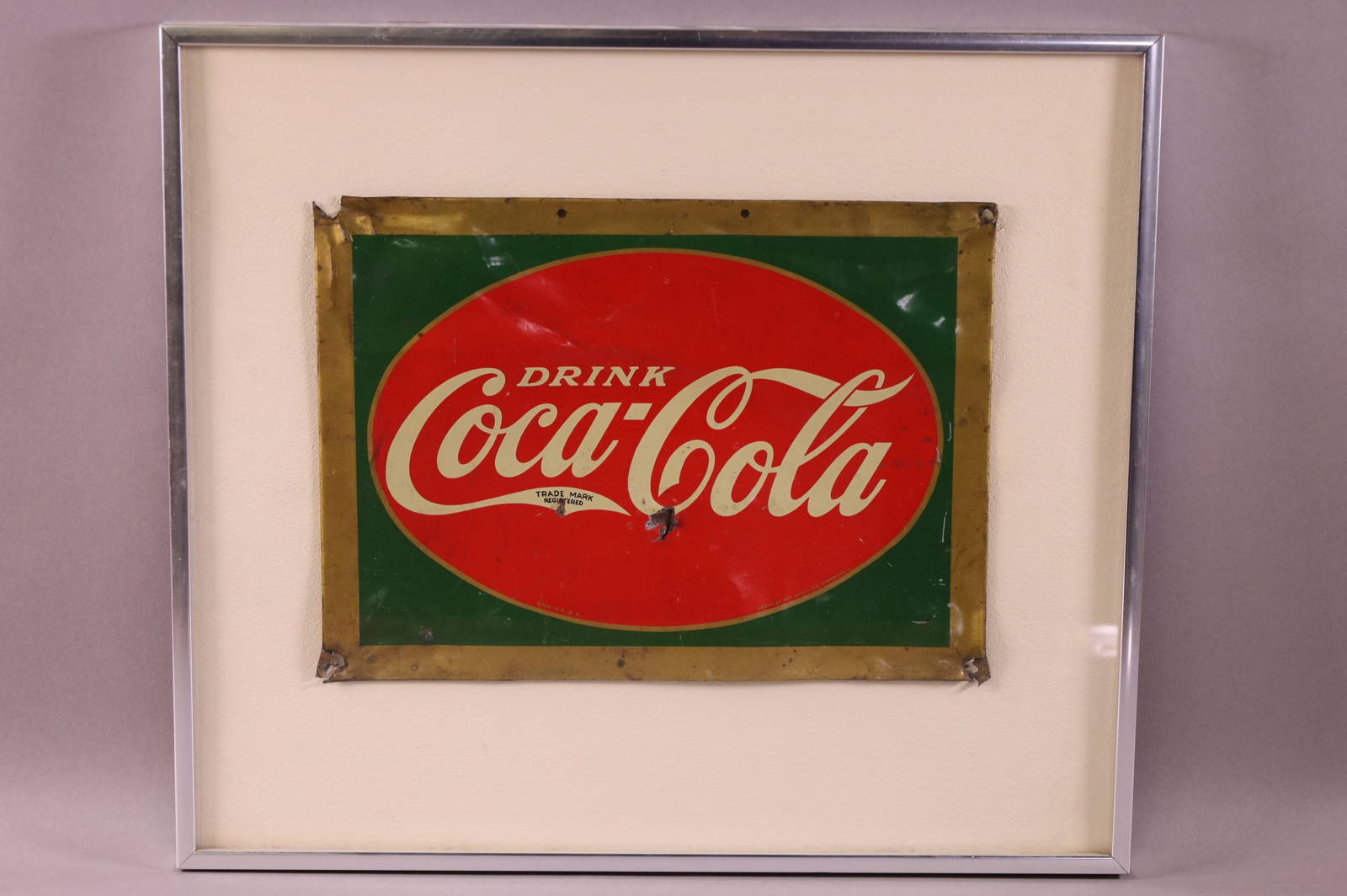 Coca Cola Metal Sign Auction