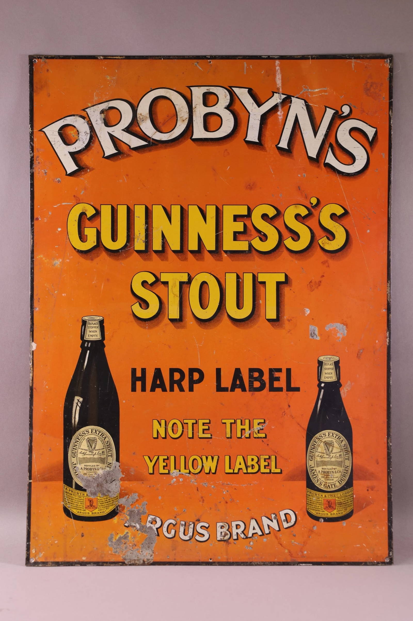 Guinness Stout Metal Sign Auction