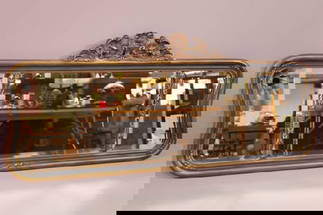 1920's 3 Panel Piano Or Buffet Mirror