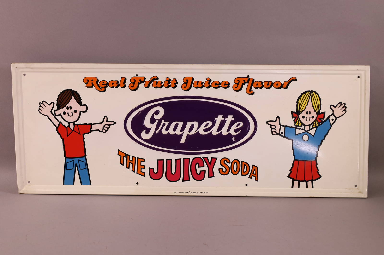 Grapette Soda Tin Sign Auction