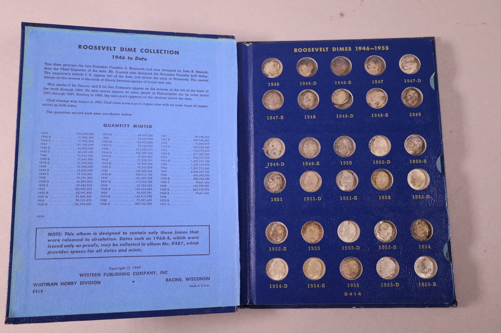 Roosevelt Dime Coin Book Auction