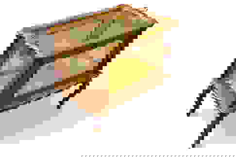 1900's Oak Tea Caddy Vitrine Auction