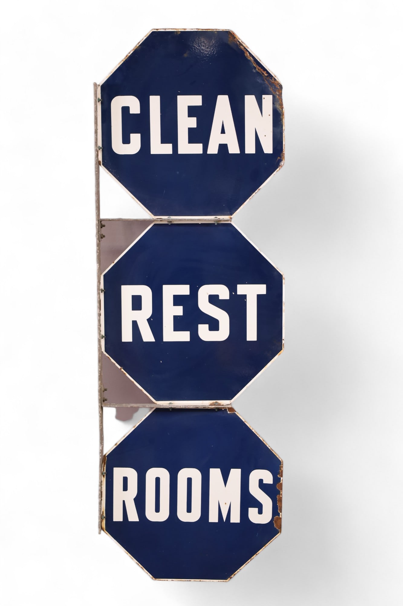 Pure Oil Clean Restroom Porcelain Sign Auction