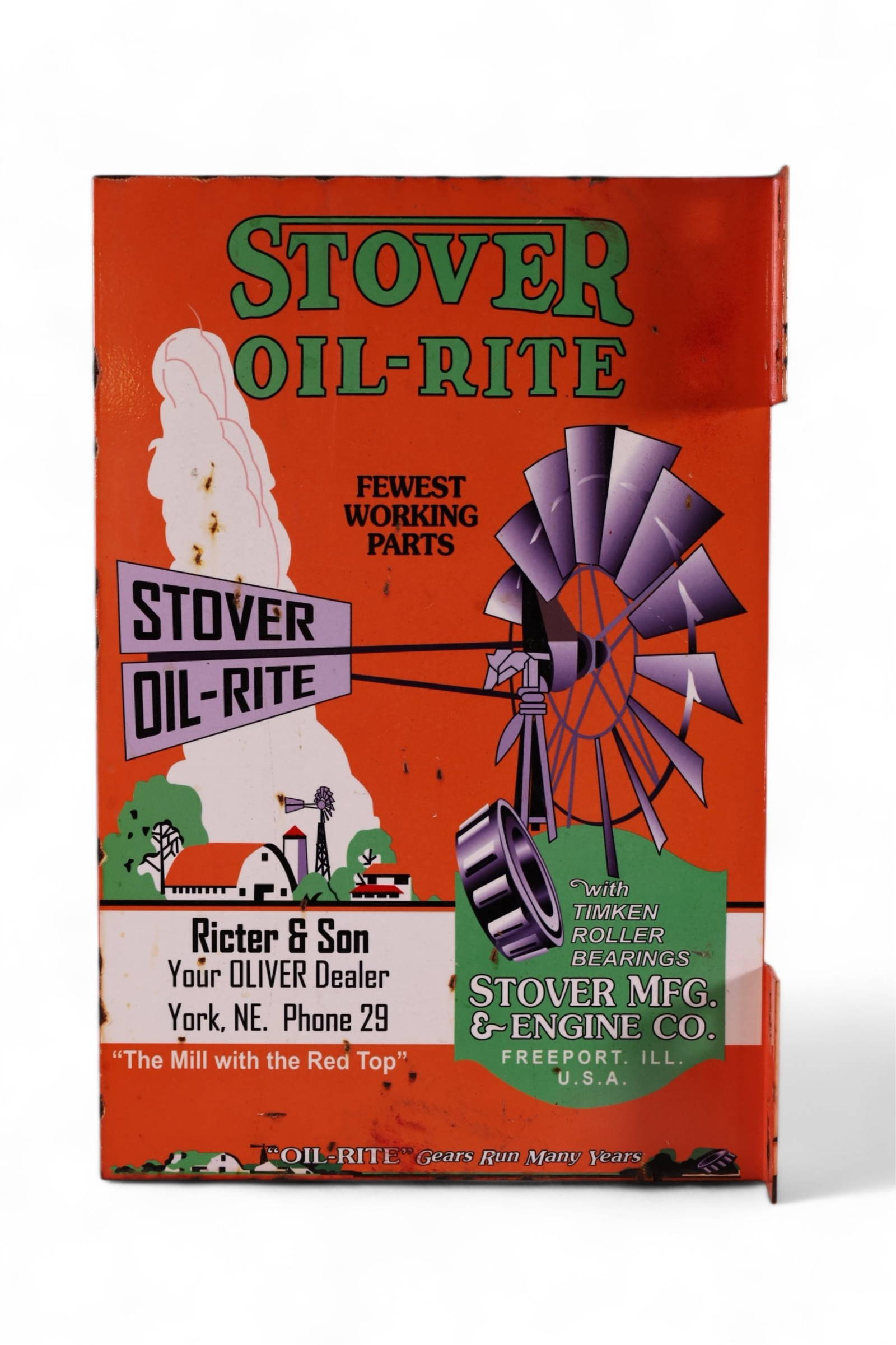 Fantasy Stover Oil-rite Flange Sign Auction