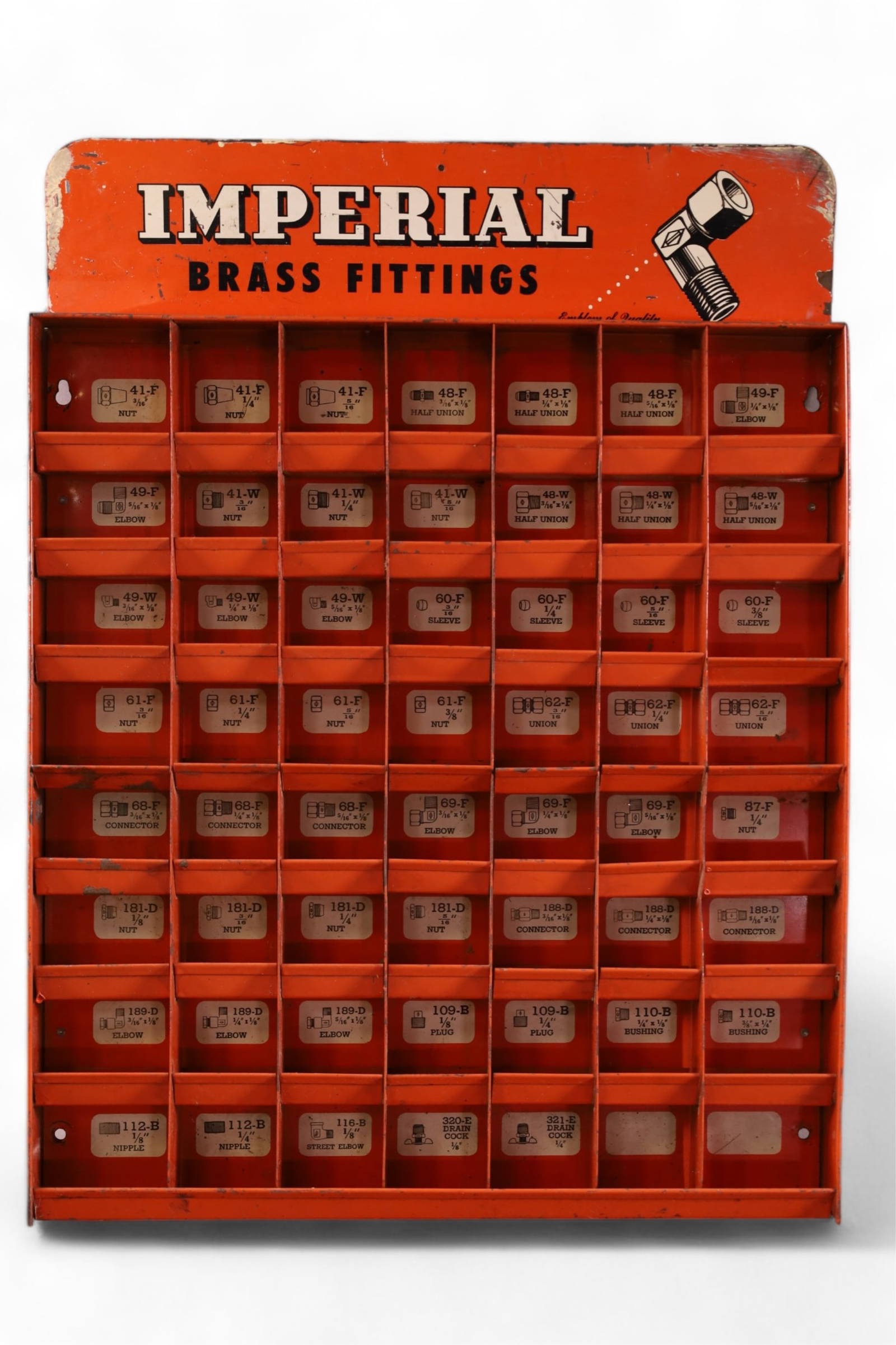 Imperial Brass Fittings Rack Auction