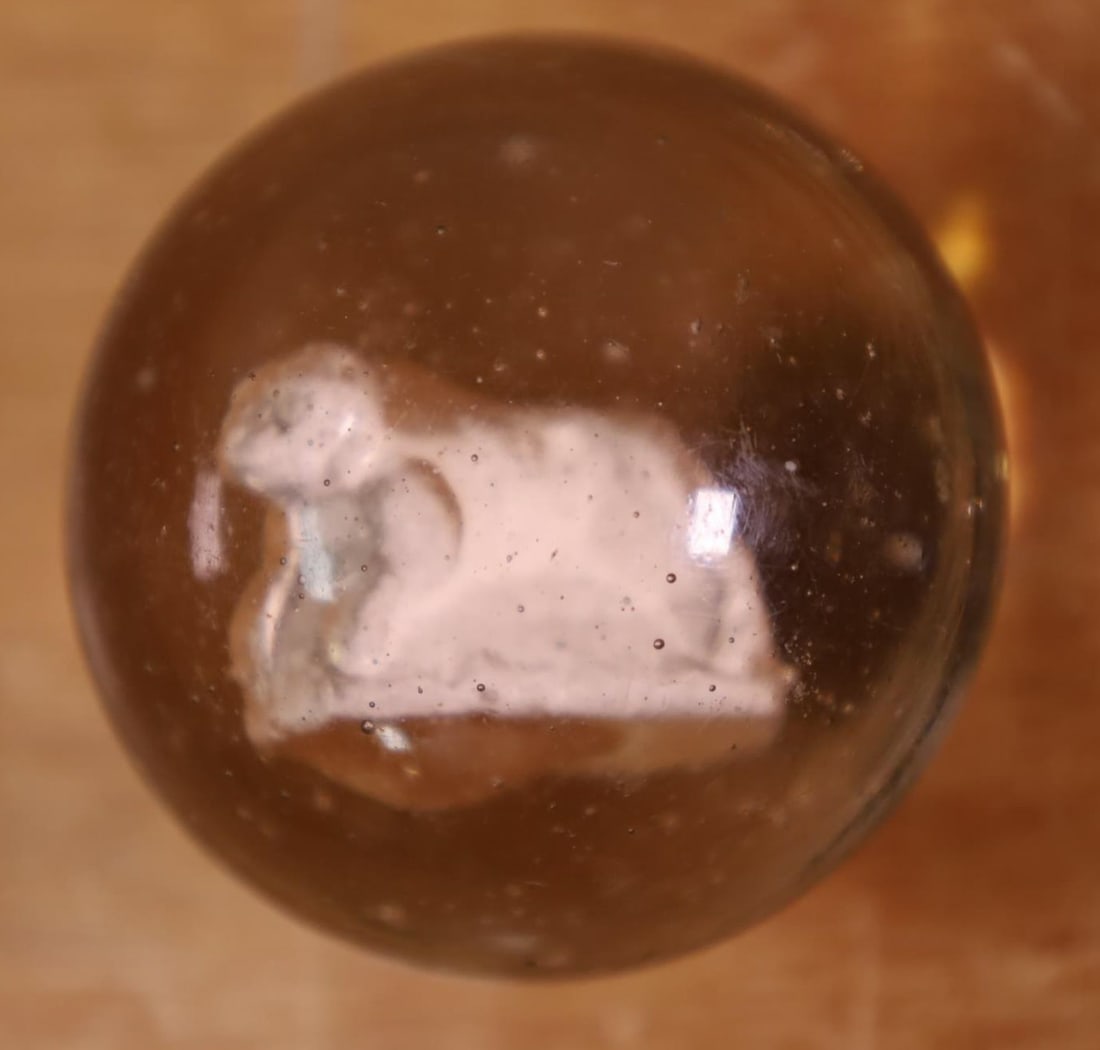 Antique Sulfide Marble With Dog Auction