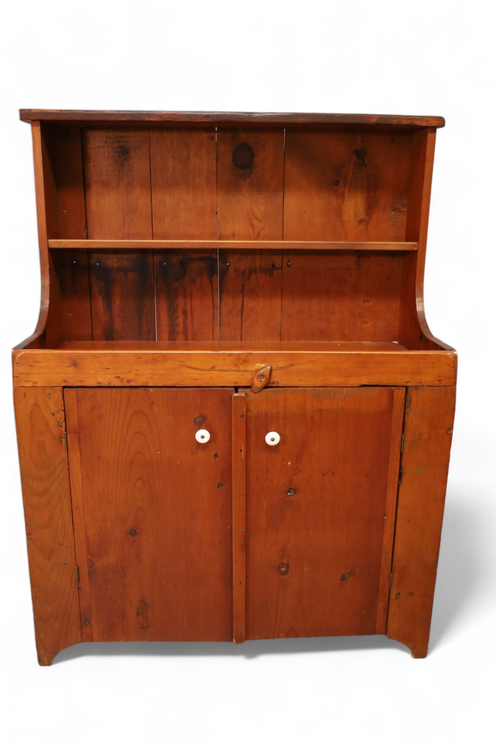 Primitive Stepback Cupboard Auction