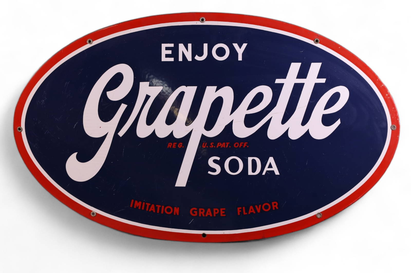 Grapette Soda Porcelain Sign Auction