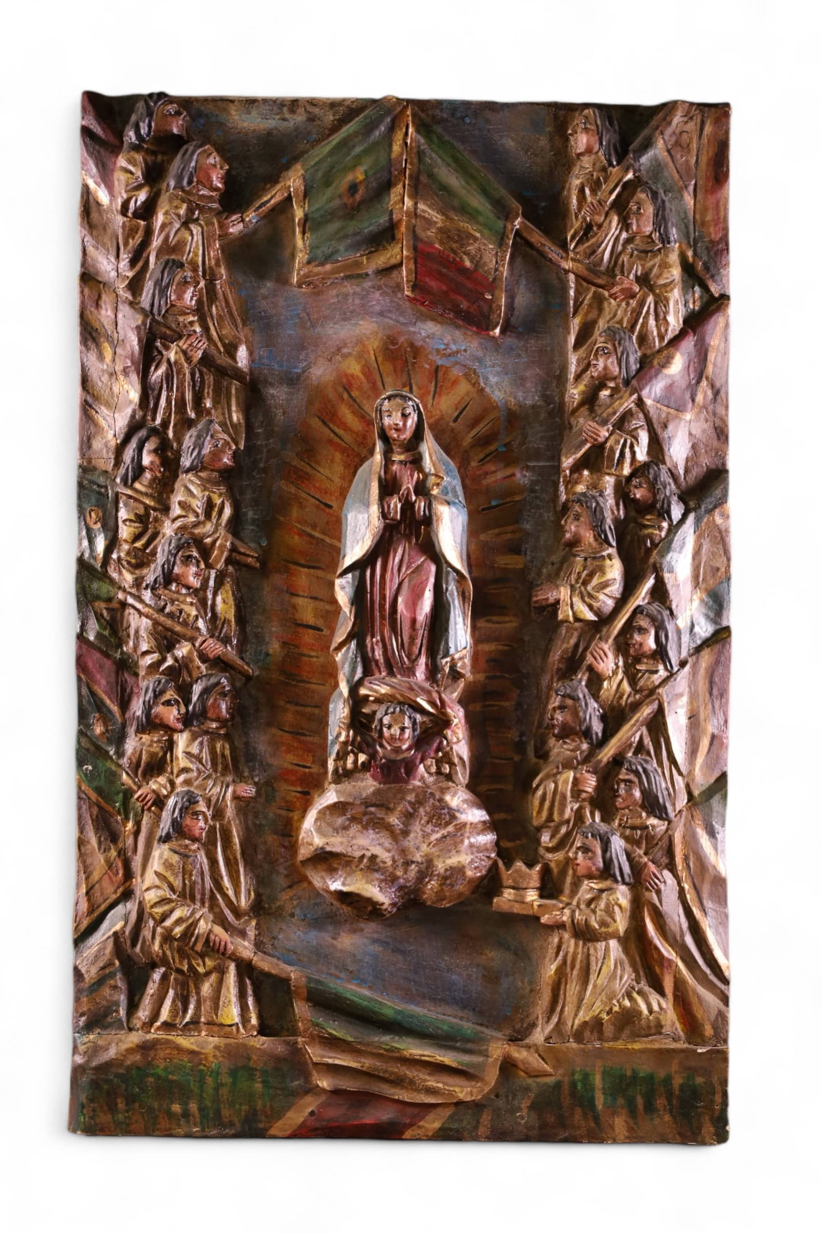 Carved Religious Panel Auction